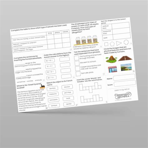 Year 4 Early Morning Work Spring Week 5 Resource Classroom Secrets