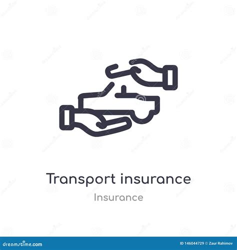 Transport Insurance Outline Icon Isolated Line Vector Illustration From Insurance Collection