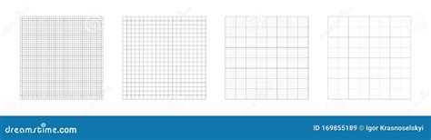Grid Templates Isolated On White Background Set Of Grid Pattern Background Graph Paper