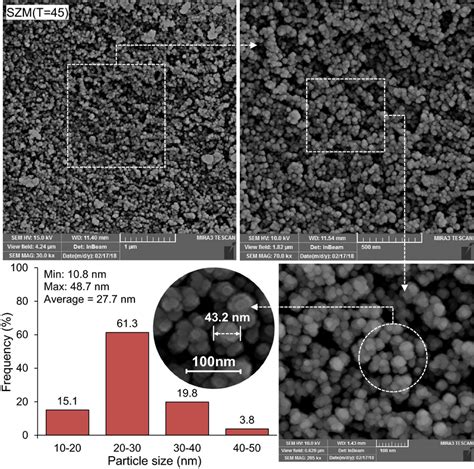Surface Particle Size Distribution Histogram Of Szmt 45 Download