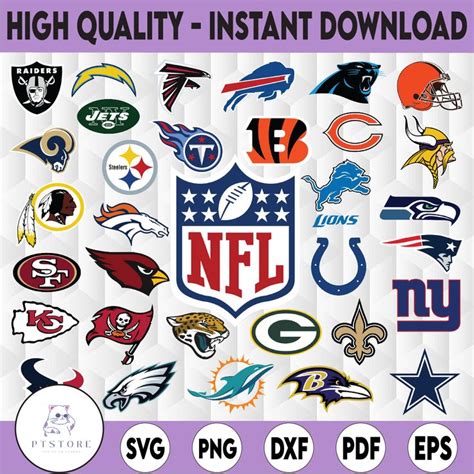 Nfl Teams Svg Football Svg Nfl Svg All Nfl Teams Svg Logo Cut Files