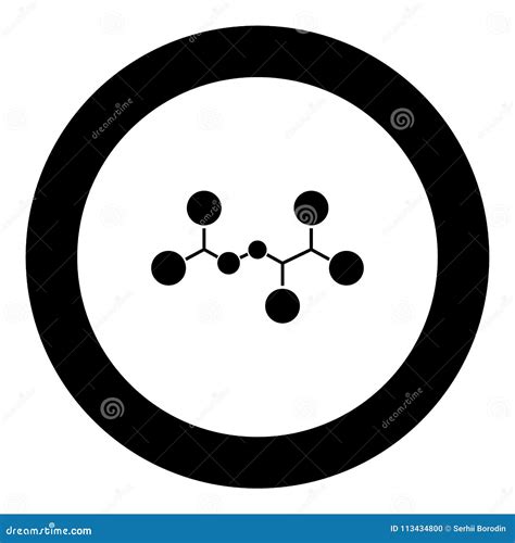 Molecule Icon Black Color In Circle Stock Vector Illustration Of Amino Circle