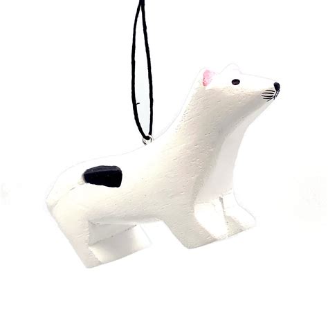 Ermine Balsa Ornament Wildly Fair