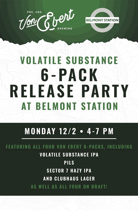 Von Ebert Exclusive Release Of Volatile Substance In 6 Pack Cans — Belmont Station
