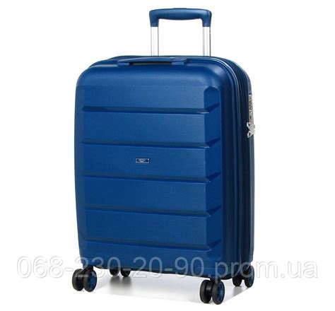 Чемодан Маленький S Полипропилен Airtex 646 45л 55×40×20см Темно-синий ...