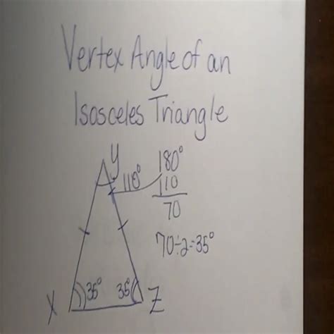 Vertex Angle Formula