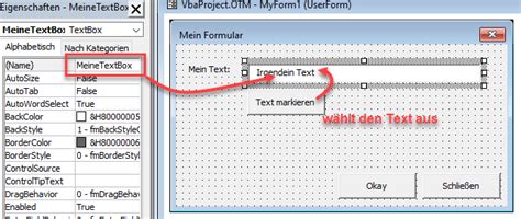 Vba Text In Textbox Markieren Ekiwi Blogde