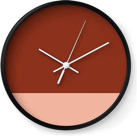 Rust Color Trend And How To Use It In Interiors Wall Clock Black And White Rust Color Paint