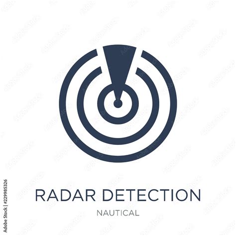 Radar Detection Icon Trendy Flat Vector Radar Detection Icon On White