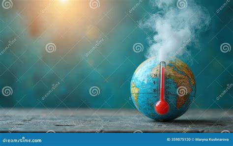 Globe With Thermometer Shows Urgent Global Warming Issue Planet Earth