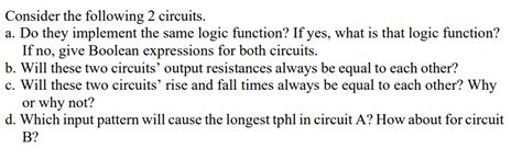 solved figure 6 2 two static cmos gates consider the