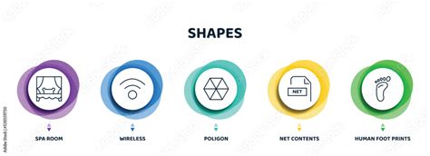 Editable Thin Line Icons With Infographic Template Infographic For Shapes Concept Included Spa