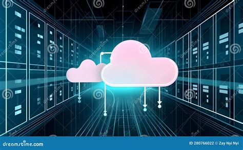 Cloud Data Storage Database Concept AI Generated Stock Illustration Illustration Of Space