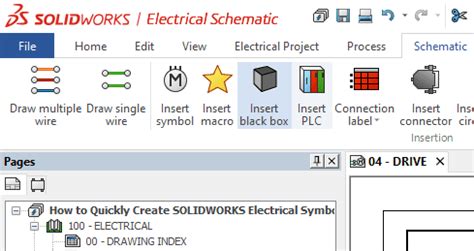 Quickly Create A Symbol In SOLIDWORKS Electrical Schematic