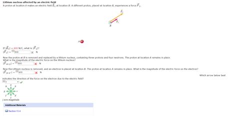 Solved A Proton At Location A Makes An Electric Field E