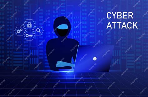 Premium Vector Hacker Crime Attack And Personal Data Security Concept
