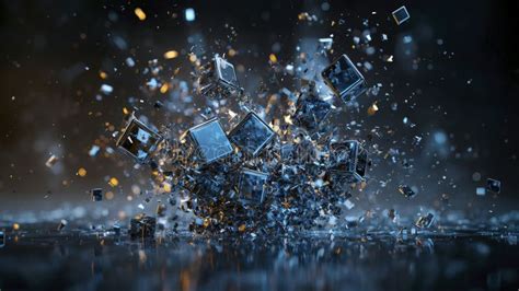 Dynamic Abstract Cubes Expanding Outward In A Vivid Digital Environment 3d Art Futuristic