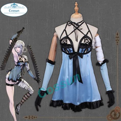 아니메 Nier Replicant Kaine 게임 정장 러블리 유니폼 코스프레 의상 할로윈 카니발 파티 역할 놀이 복장 여성