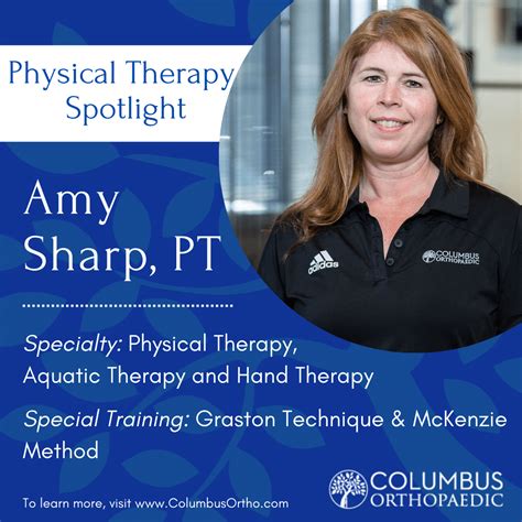Physical Therapy Spotlight Amy L Sharp Pt Columbus Ortho