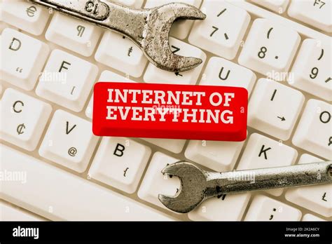 Hand Writing Sign Internet Of Everything Business Approach Smart