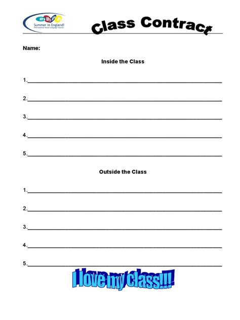 Class Contract Pdf