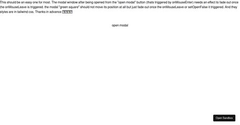 Modal Transition Clicked Codesandbox