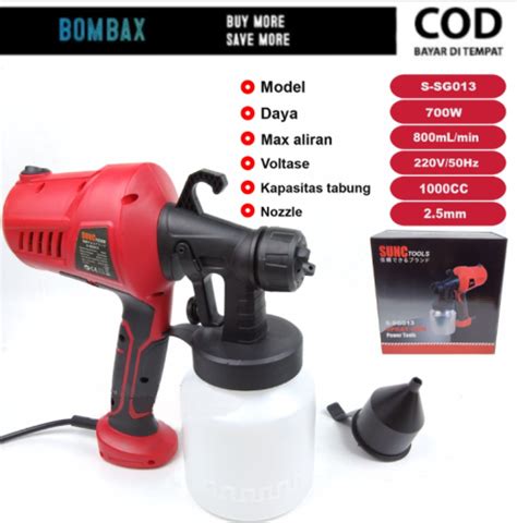 Sunctools Alat Semprot Cat Listrik W Ml Spray Gun Mesin Semprot Cat Minyak Dan Cat Air