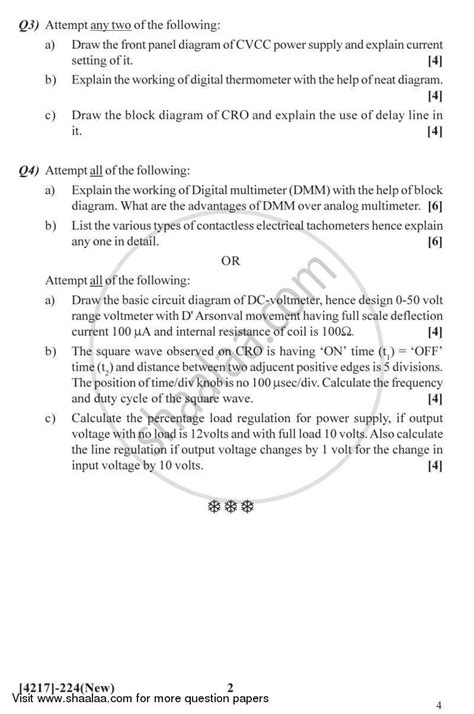 Electronic Instrumentation 2012 2013 Bsc Electronic Science Semester 4