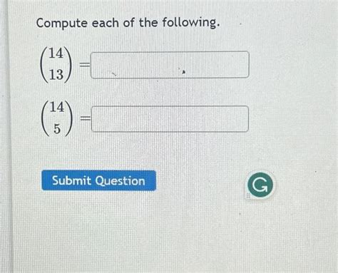 Solved Compute Each Of The Following
