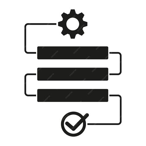 premium vector workflow efficiency icon with checkmark vector process