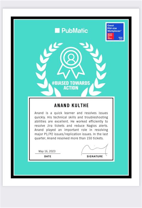 Anand Kulthe On Linkedin Pubmatic Biasedtowardsaction Careergrowth