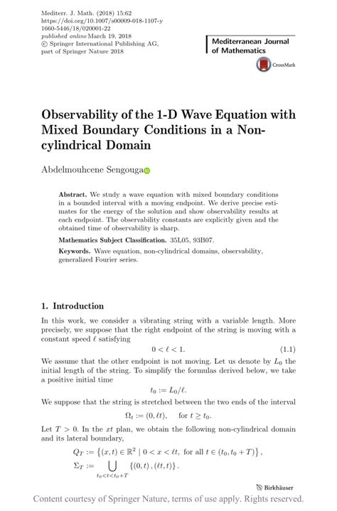 Observability Of The 1 D Wave Equation With Mixed Boundary Conditions In A Non Cylindrical