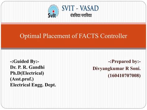 Optimal Placement Of Facts Controller Pptx