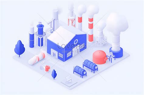 그려진 공장 건물 일러스트 무료 다운로드 Lovepik