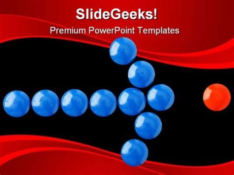 Blue Arrow With Red Point Shapes PowerPoint Templates And PowerPoint Backgrounds