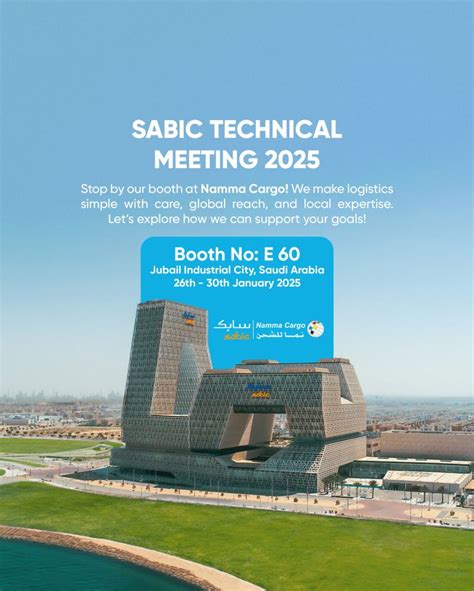 We Are Thrilled To Announce Namma Cargo Services Co Ltd Participation In The Sabic Technical