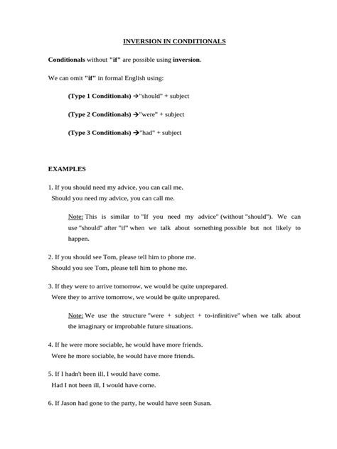 Inversion In Conditionals Pdf