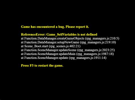 Gameselfvariables Is Not Defined Meaning Rpg Maker Forums