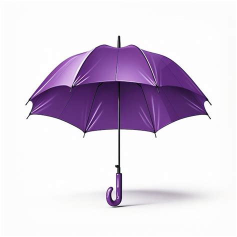 Premium Vector Purple Color Umbrella Flat Vector White Background Isolat