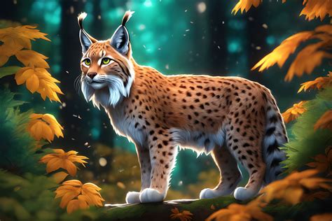 Lynx Cartoon Wallpaper Graphic By Forhadx5 · Creative Fabrica