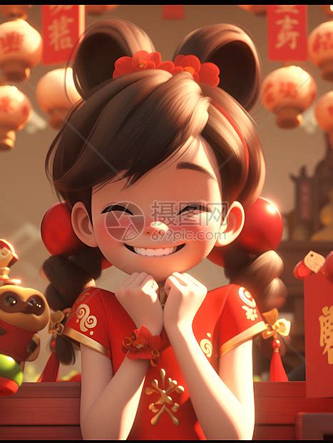 开心快乐的卡通女孩插画图片下载 正版图片601126167 摄图网