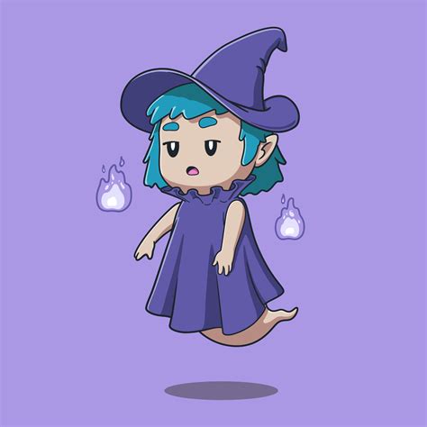 The Ghost Of Witch Vector Illustration 27013958 Vector Art At Vecteezy