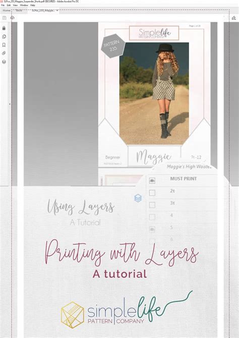 How To Print Pdf Patterns With Layers A Tutorial The Simple Life