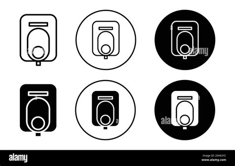 Electric Soap Icon Vector Symbol Or Sign Set Collection In Black And White Outline Stock Vector