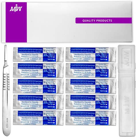 Buy Scalpel Handle No 4 10 Scalpel Blades No 21 Kit Mjw Uk