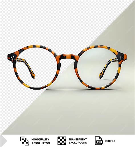 Premium Psd Leopard Colored Eyeglass Frames Isolated On A Isolated