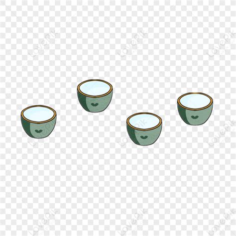4 개의 녹차 그릇 일러스트 일본 주전자와 컵장식기구 Png 일러스트 무료 다운로드 Lovepik