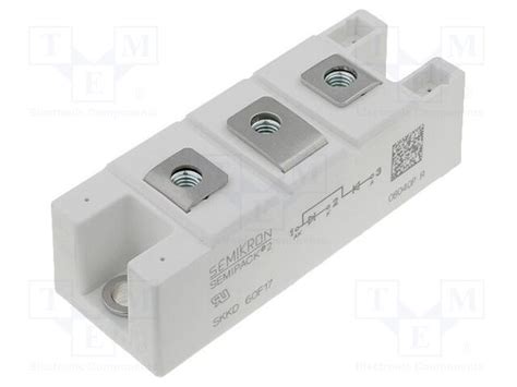 Skkd60f16 Semikron Danfoss Module Diode Double Series 1 6kv Semipack2 Screw Tme