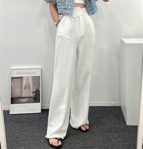 허리잘록뒷밴딩 2col 사선 언발 하이웨스트 투버튼 밴딩 핀턱 꾸안꾸 캐주얼 데일리 랩 루즈핏 오버핏 무지 심플 베이직 기본 스판 와이드 트레이닝 츄리닝 면 롱 팬츠