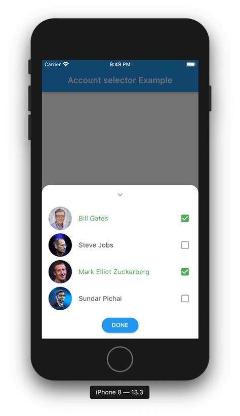 A Flutter Package For Account Selector